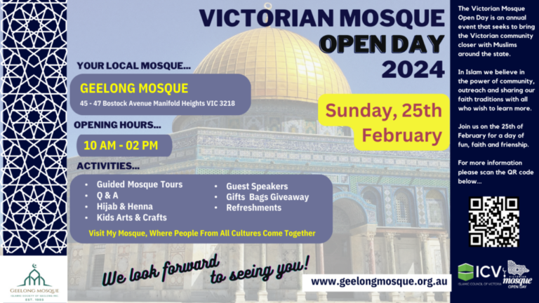 VICTORIAN OPEN MOSQUE DAY - Islamic Society of Geelong